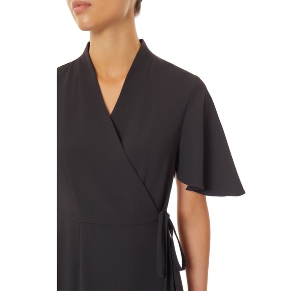Ming Wang | Dresses | Ming Wang Butterfly Sleeve Crepe De Chine Wrap ...